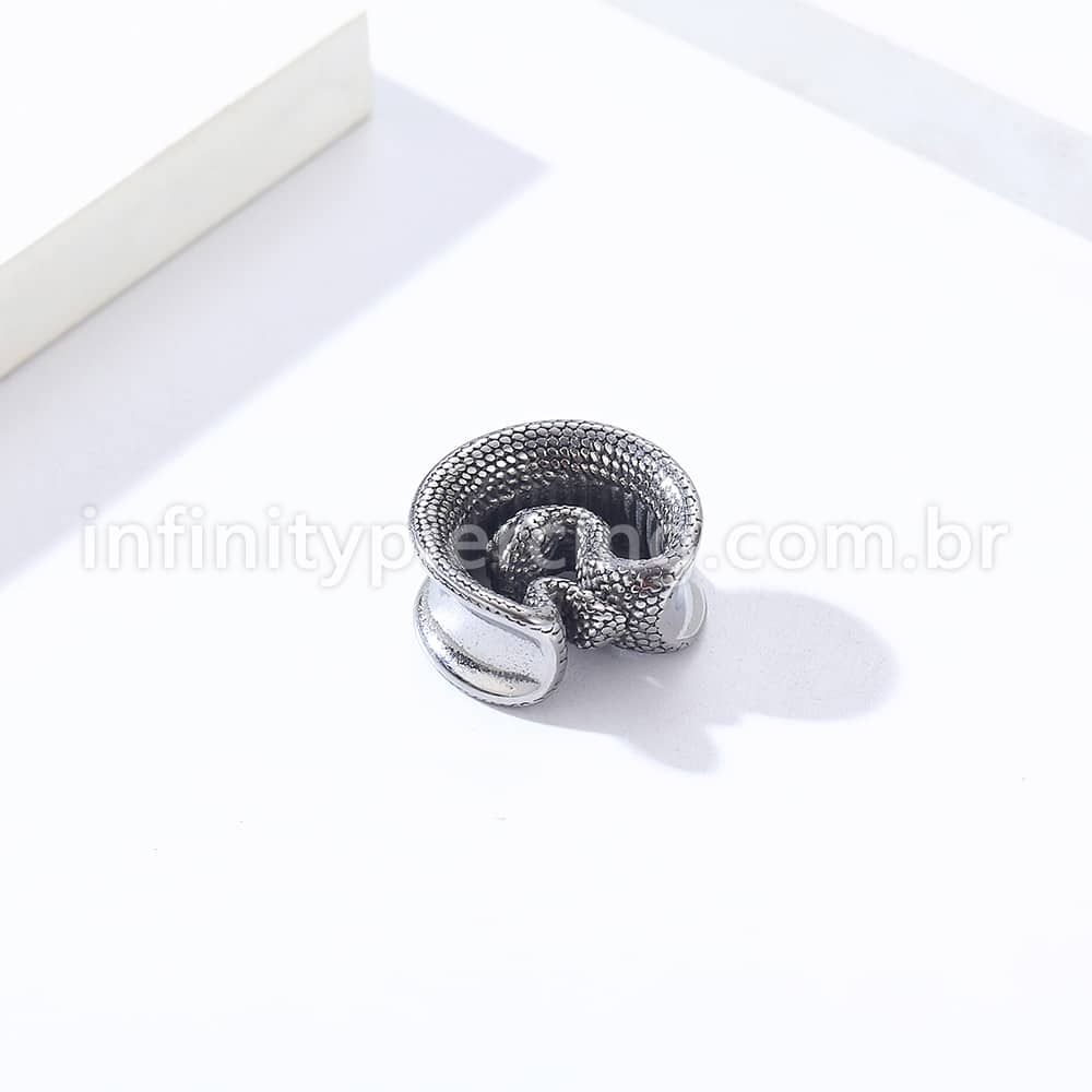 Alargador Aço Cirúrgico Cobra - Infinity Piercing