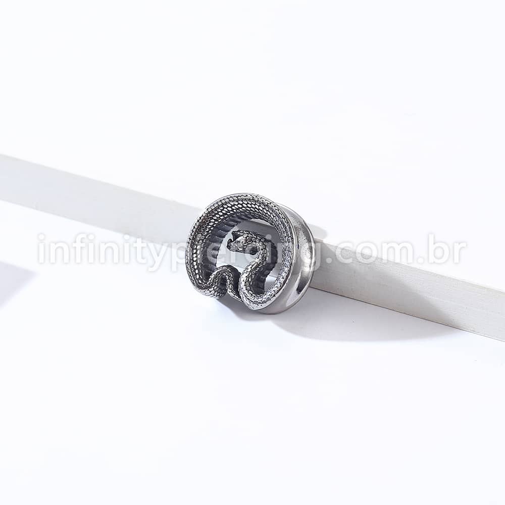 Alargador Aço Cirúrgico Cobra - Infinity Piercing