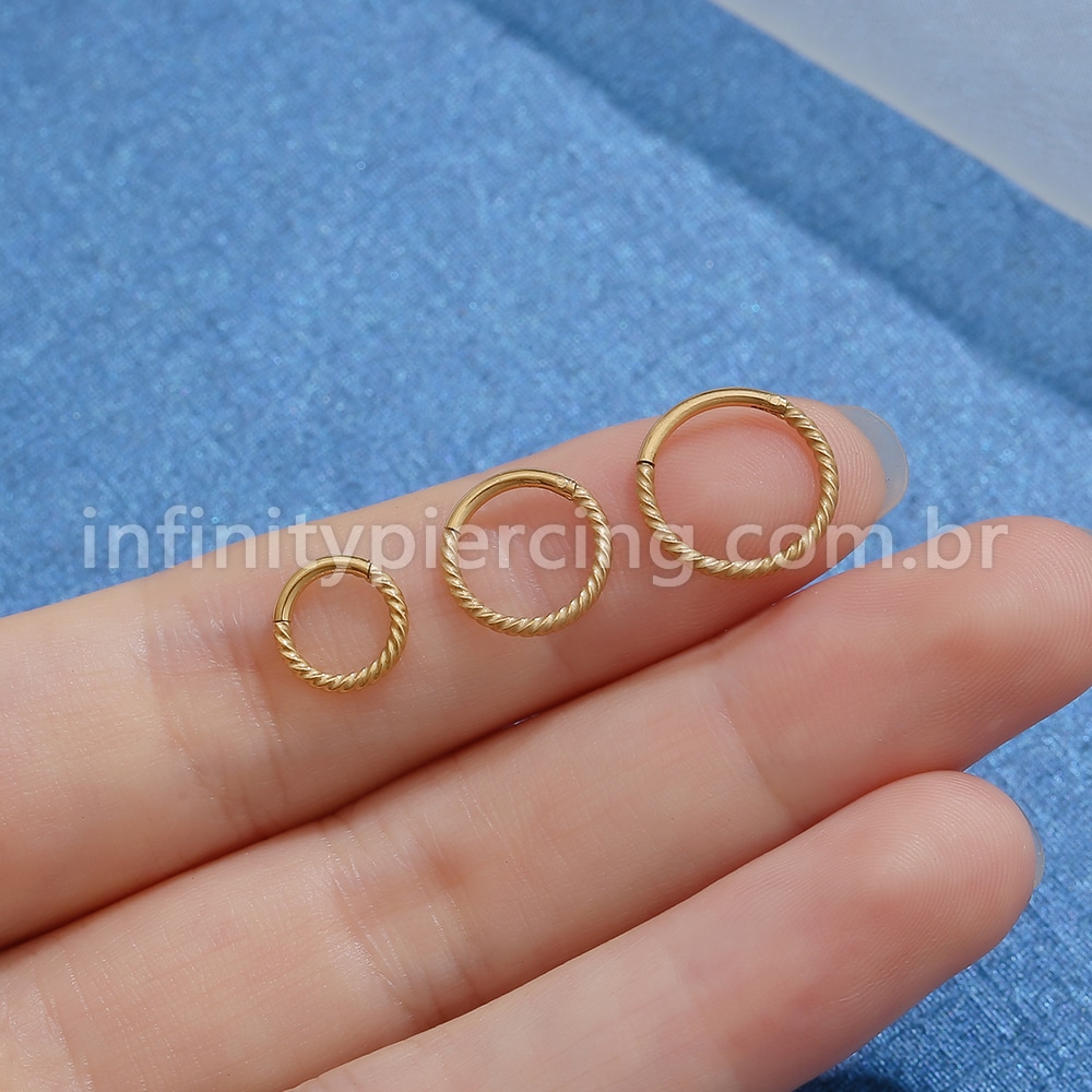 Piercing Argola Titânio Torcida - Infinity Piercing
