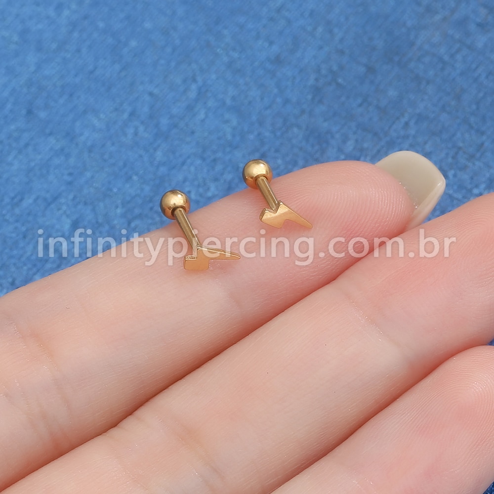 Piercing Minibarbell Aço Cirúrgico Raio - Infinity Piercing